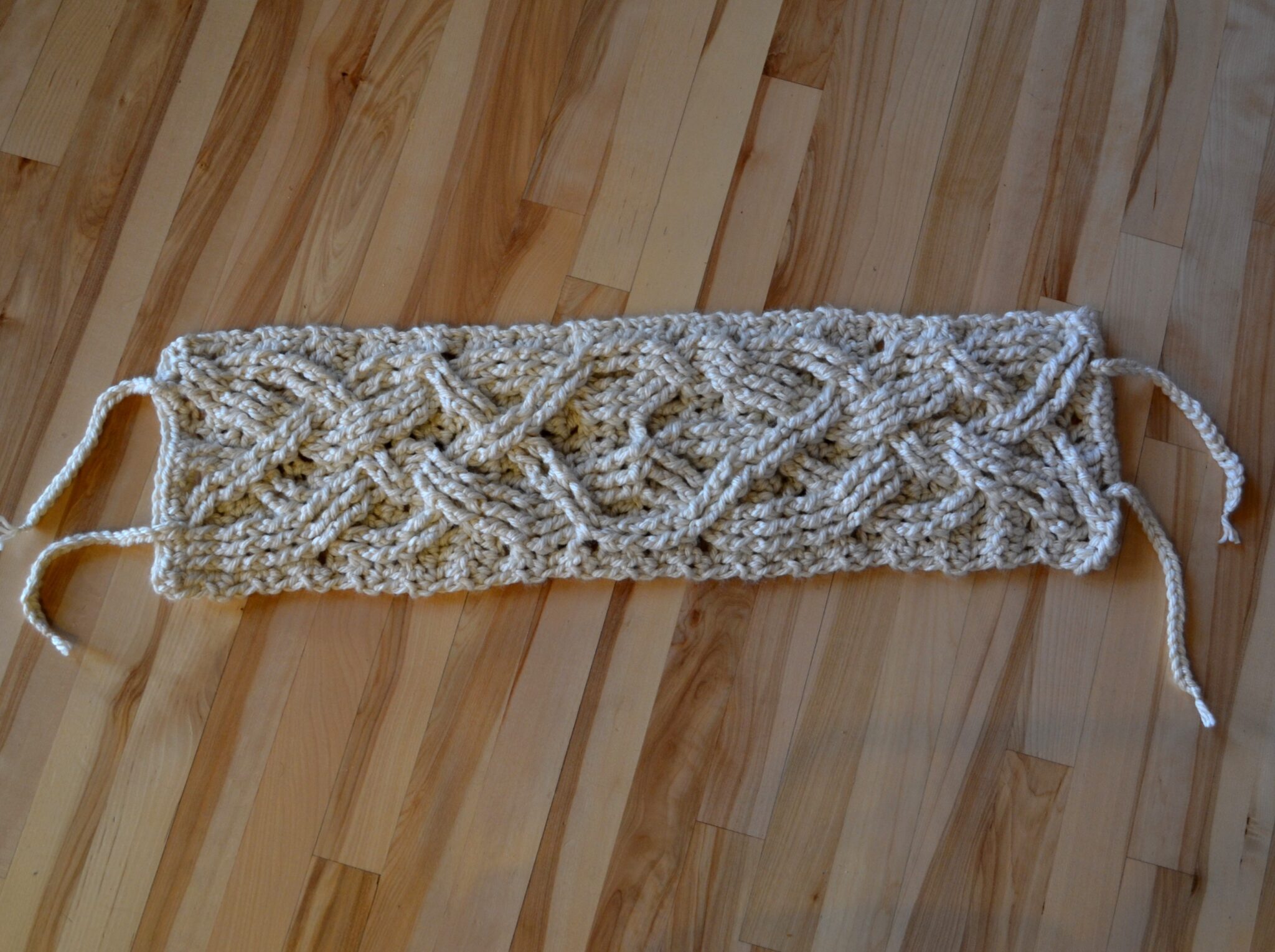 Cable Bucket Wrap Free Crochet Pattern - Sweet Potato 3
