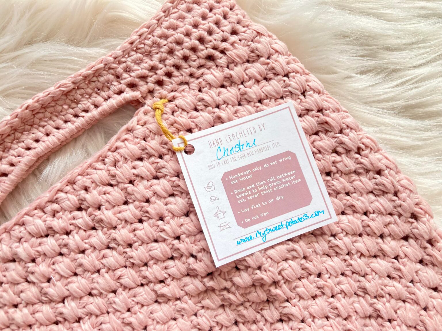 Free Care Instruction Printable for your Crochet Projects - Sweet Potato 3