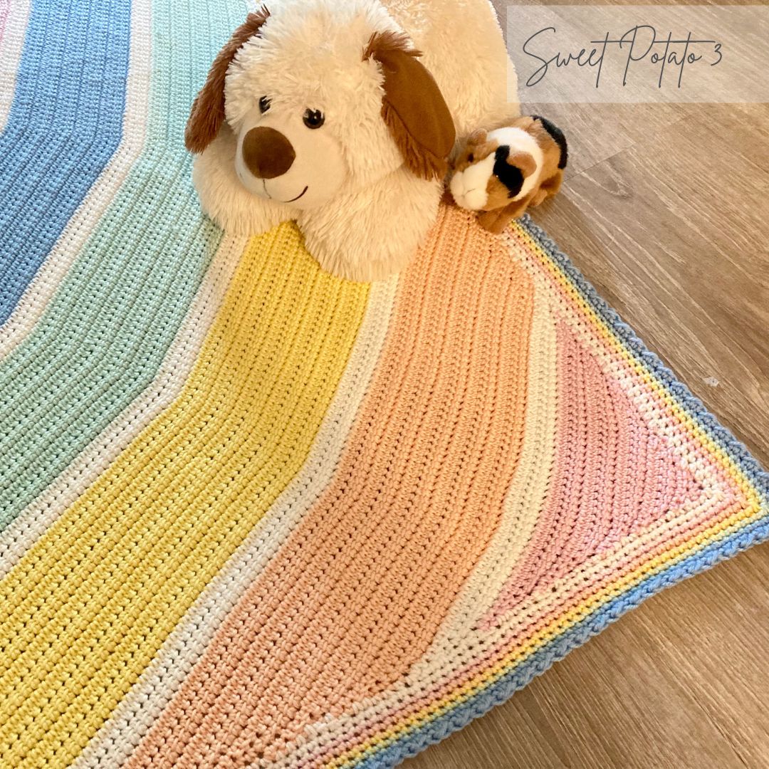 Rainbow Hope Crochet Blanket Pattern - Sweet Potato 3