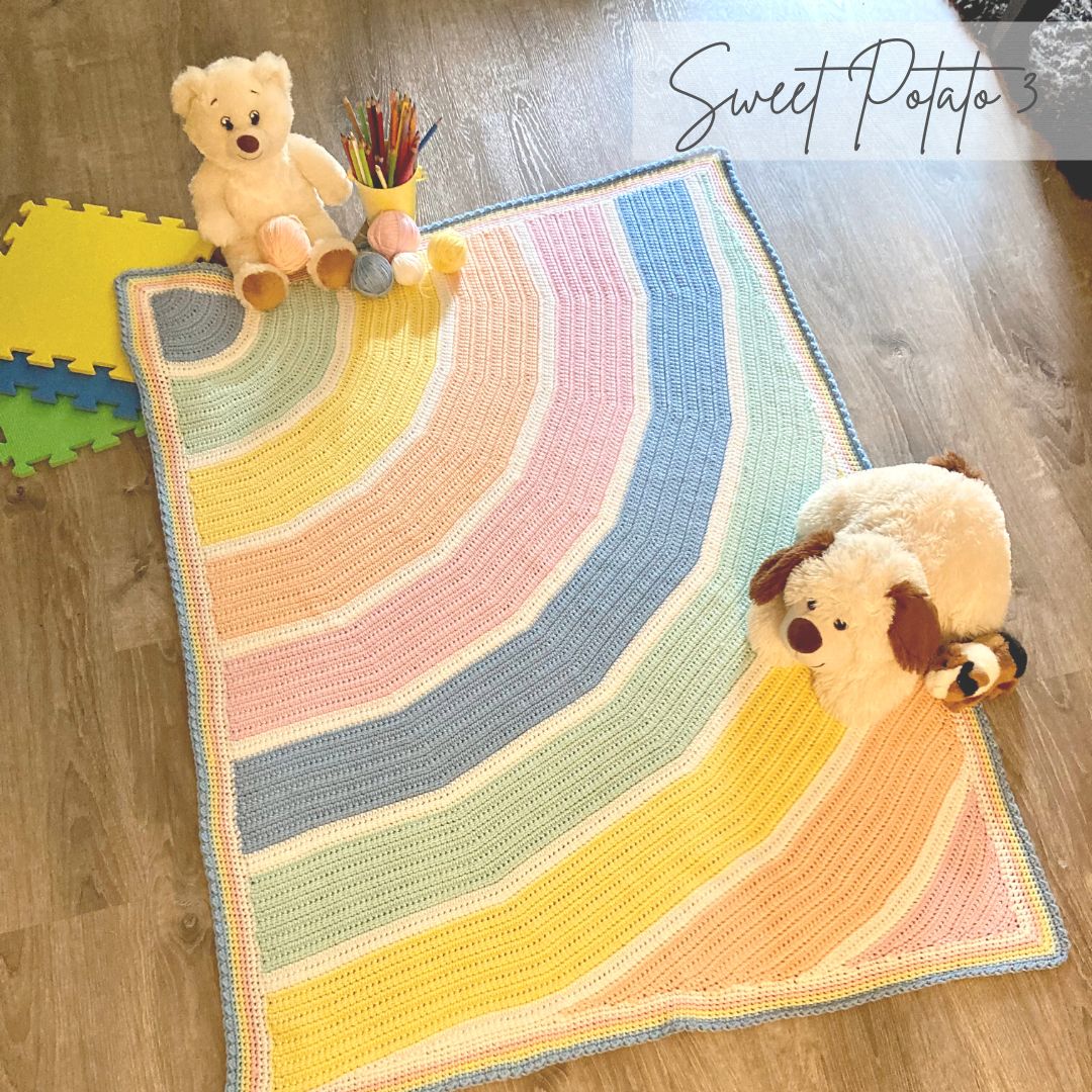 Rainbow Hope Crochet Blanket Pattern - Sweet Potato 3