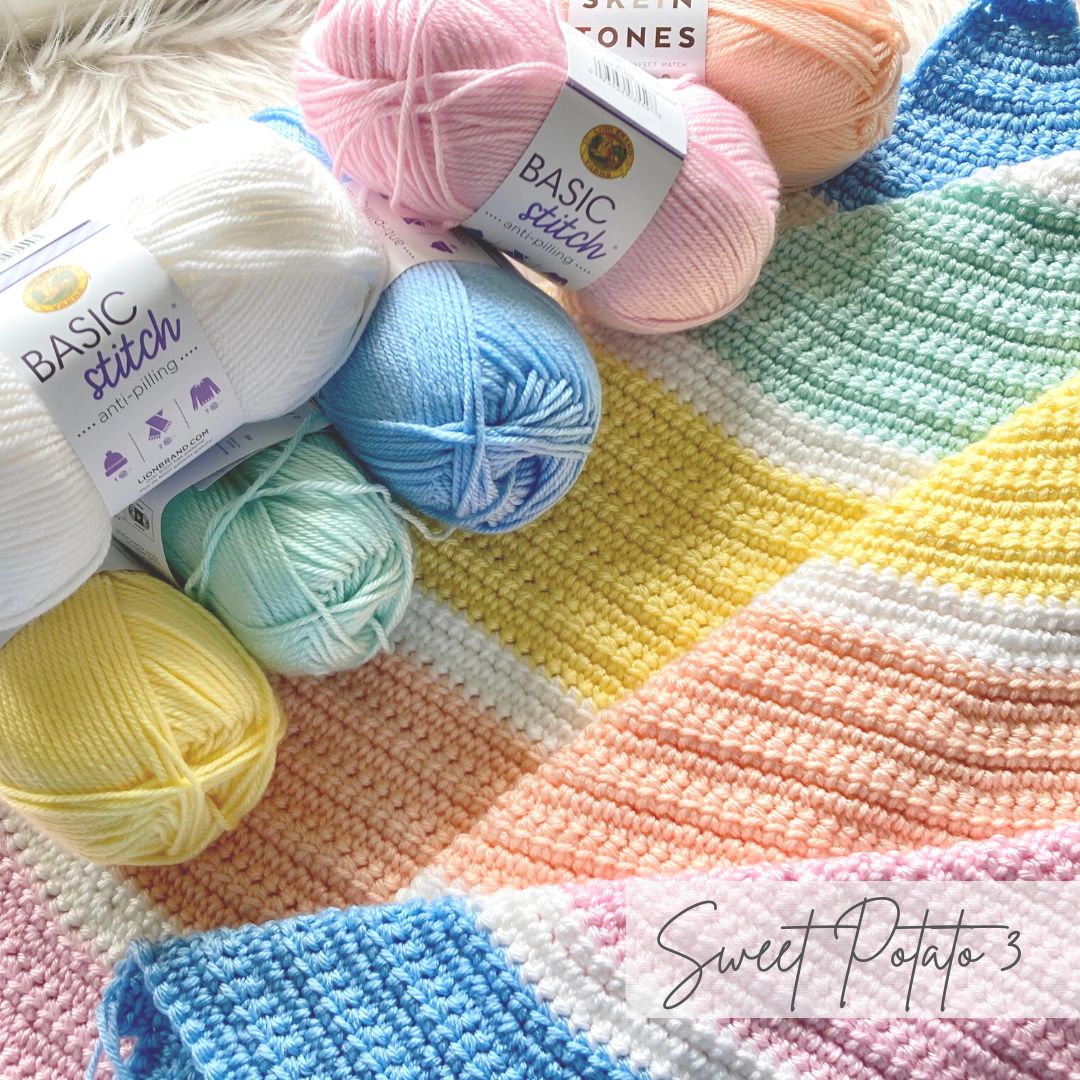 Rainbow Hope Crochet Blanket Pattern - Sweet Potato 3