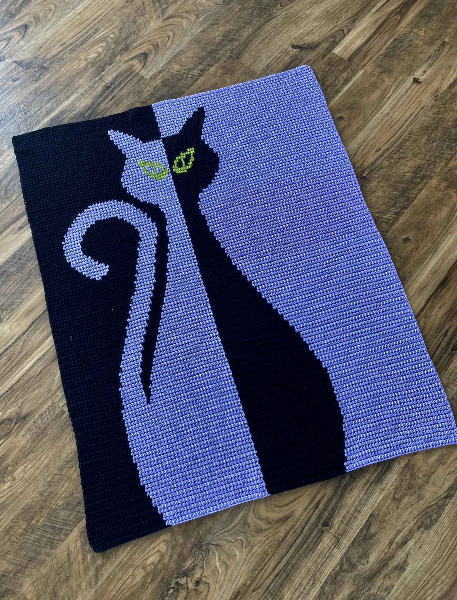 Cat's Meow Crochet Blanket + Halloween Option - Sweet Potato 3