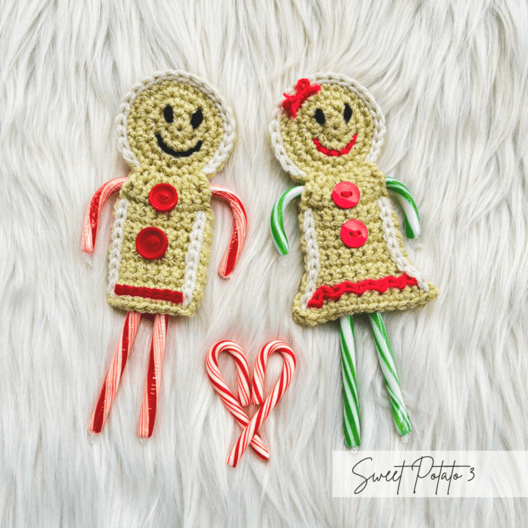 Gingerbread Boys & Girls Candy Cane Holders - Sweet Potato 3