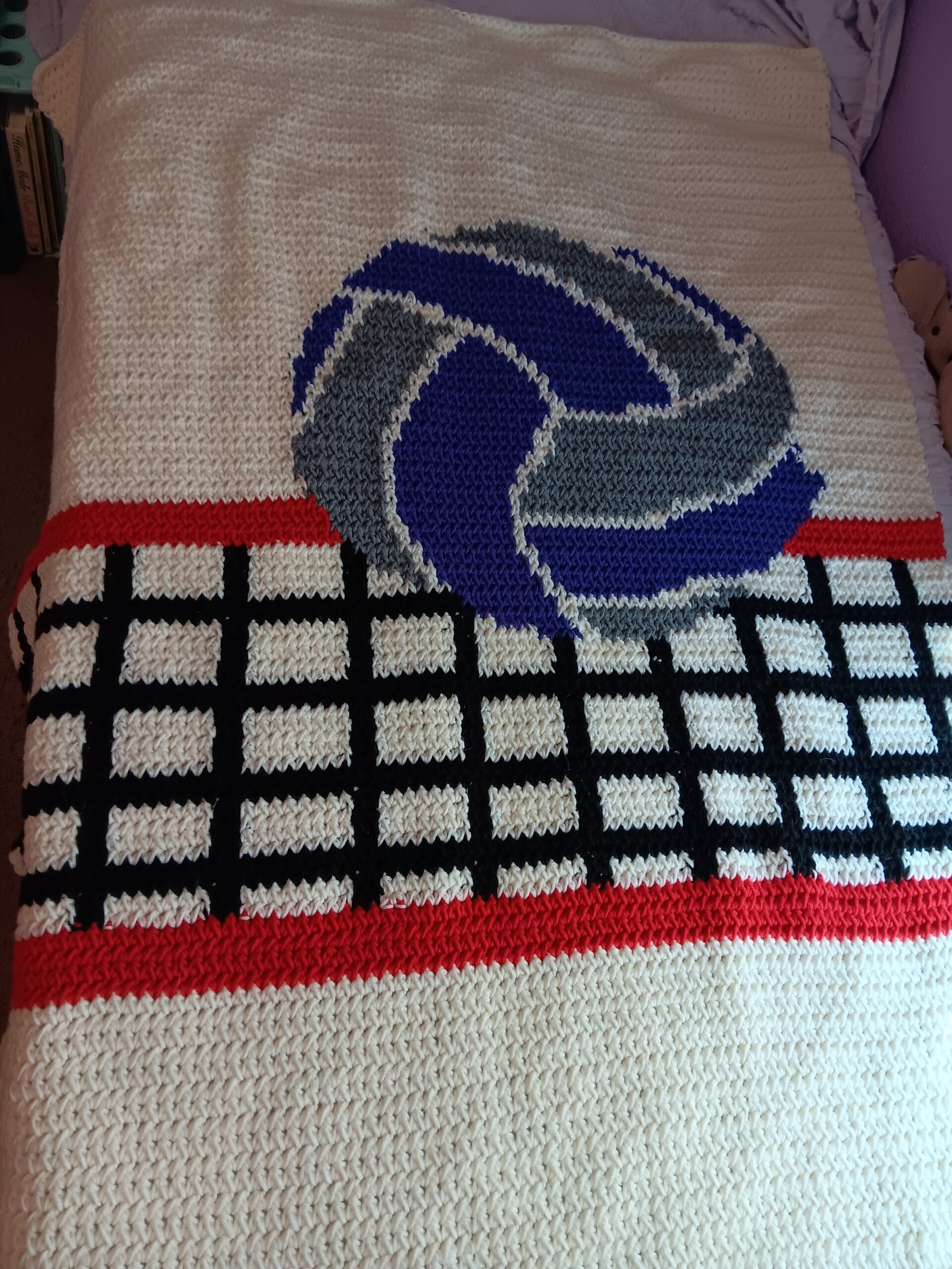 Nothing But Net – Basketball Crochet Blanket Pattern - Sweet Potato 3